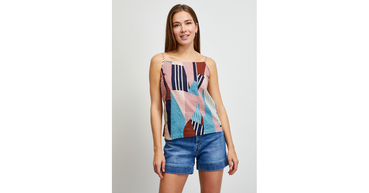 ZOOT.lab - Modro-růžové dámské vzorované tílko METROOPOLIS by ZOOT.lab ...